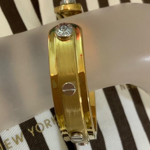 henri bendel | Jewelry | Henri Bendel Gold Silver Open Cuff Bracelet ...
